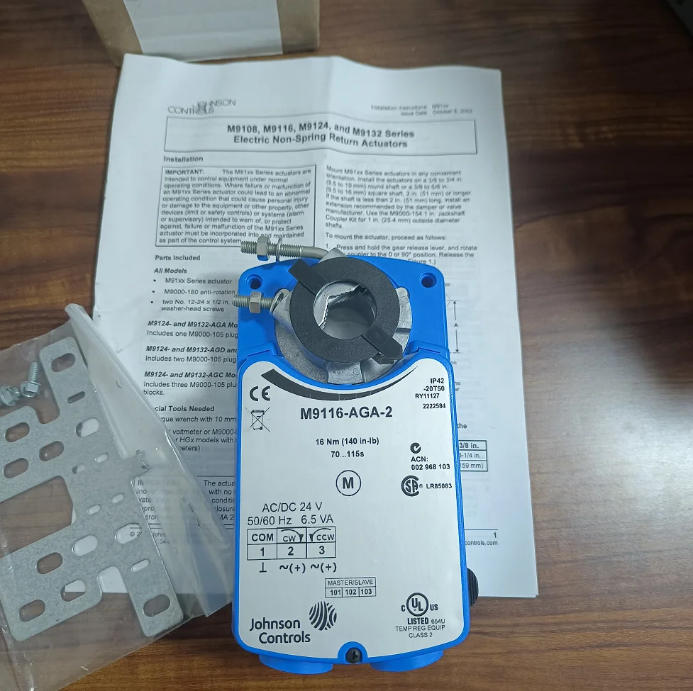 Johnson Controls M9116 M9132 Series Electric Non-spring Return ...