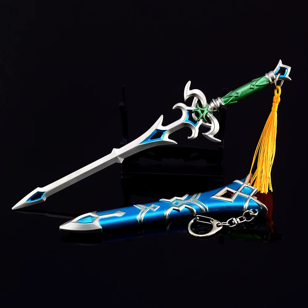 Popular Game Legend Of Zelda Zora Sword Weapon Model Zinc Alloy 22cm ...