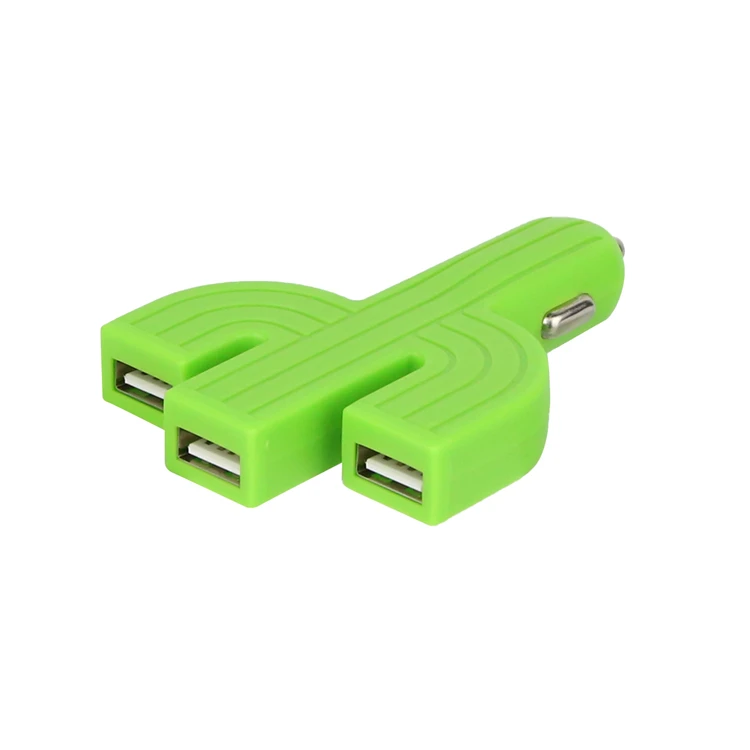3in1 Cactus Charger 3 Usb Port Cigarette Lighter Qc3.0 Fm Transmitter ...
