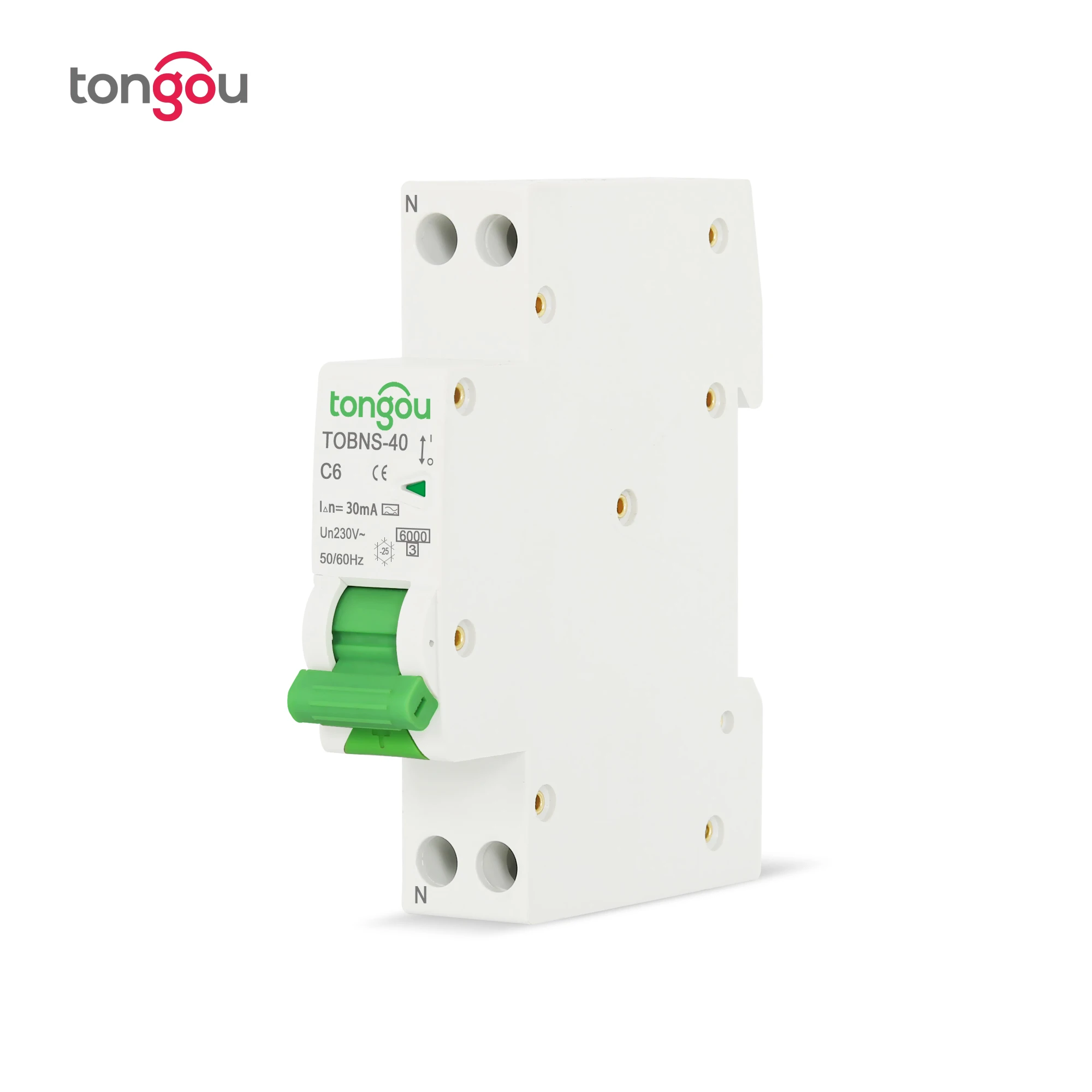 Tobns 6a 30ma 1p+n 6ka 18mm Electronic Type Rcbo Australia - Buy 30ma Rcbo,1 Pole Rcbo ...