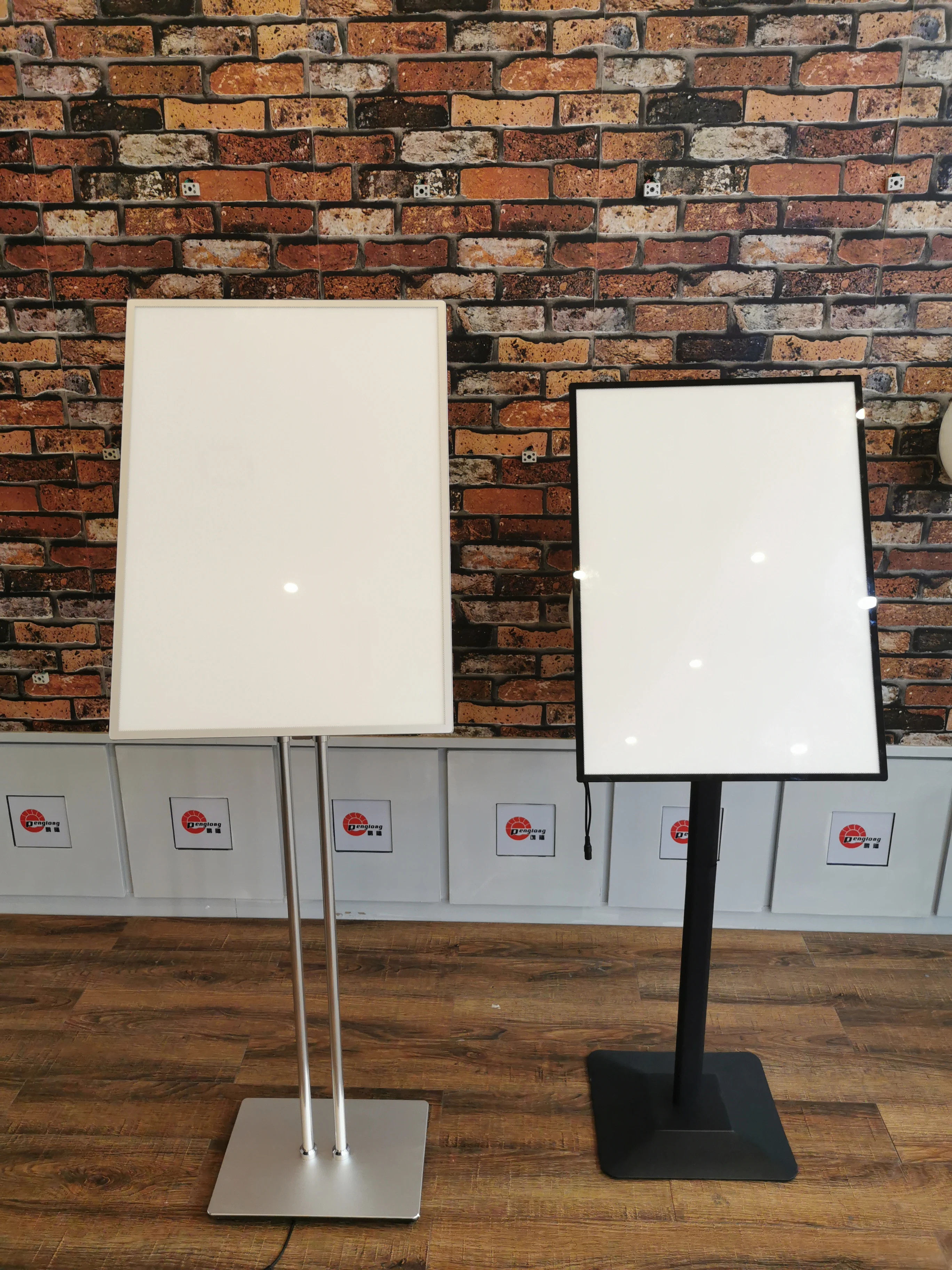 Floor Stand Sign Poster Display Stand Aluminum Standing Signs With ...