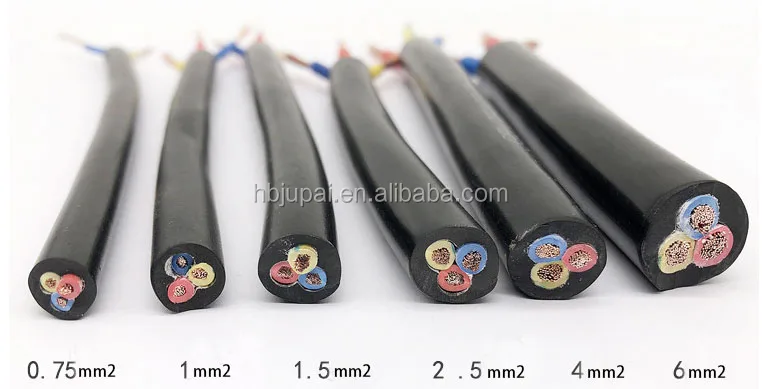 Flexible Rvv 2 Cores 0.5mm 0.75mm 1mm 1.5mm Electric Power Cable Starter Rvv Electrical Cable ...