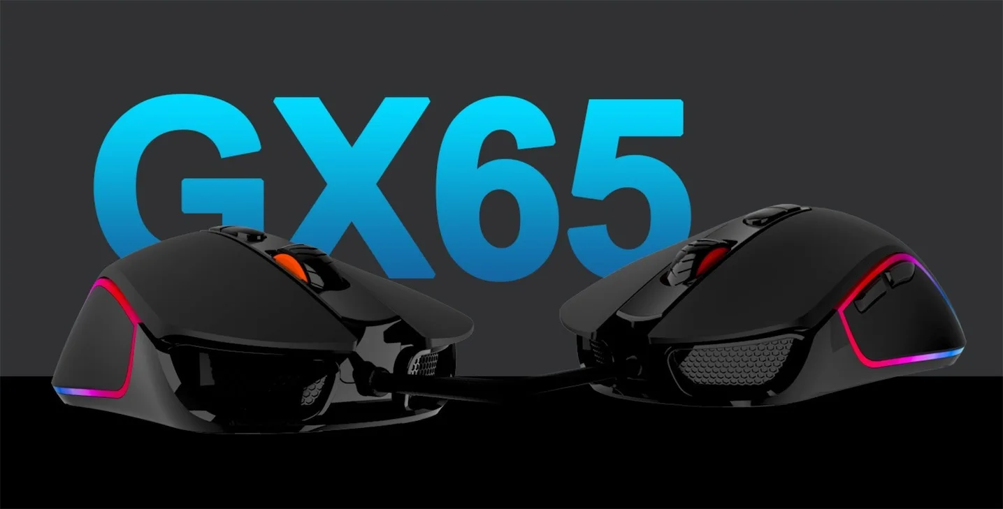 GX65 Computer USB 4800 DPI RGB Apparition Programmable Optical Wired ...
