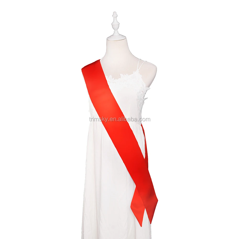 Wholesale Red Satin Pageant Sash - Didadi Brand Quality