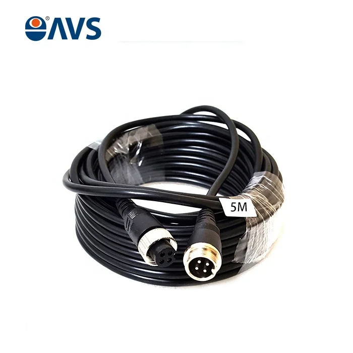 5M 4pin Aviation Connector Video Cable for Car Cameras