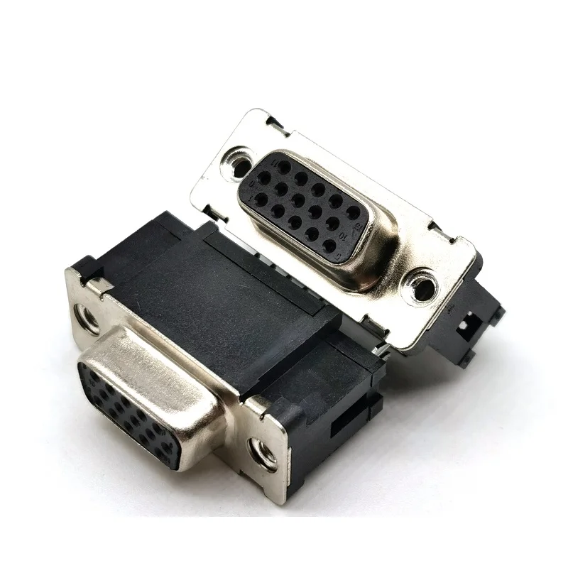 Vga Db15 Female Straight Connector With 4-40 Nuts Pcb Mount - Buy Vga ...