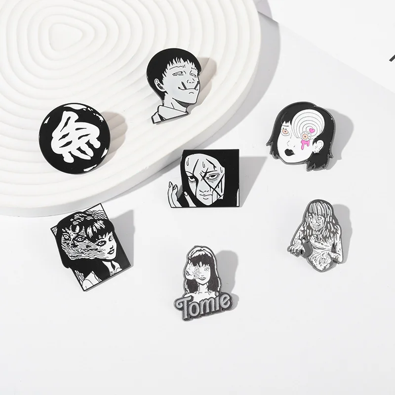 Junji Ito Tomie Enamel Pins Terrorist Japan Punk Split Zombies Scar ...