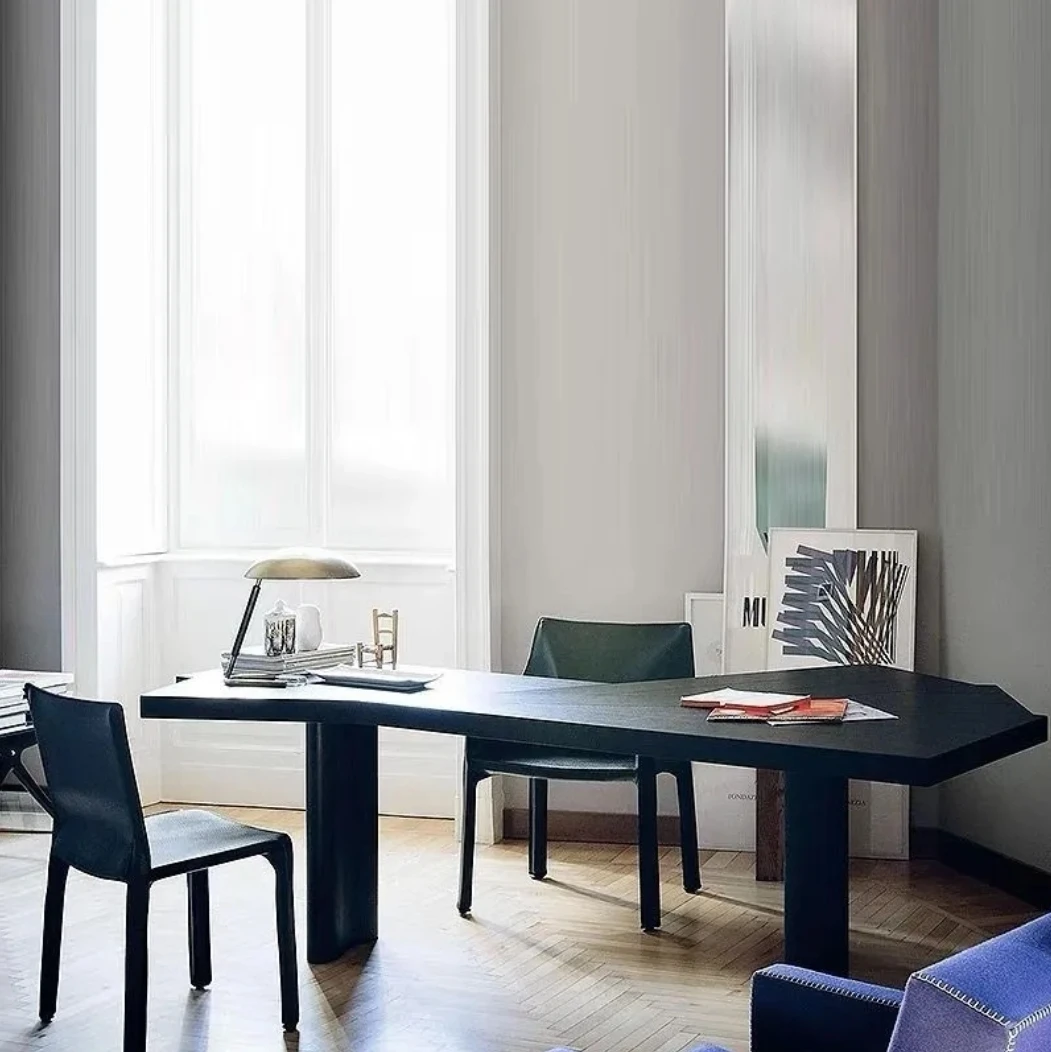 Modern Luxury Minimalist Designer Desk Simple Solid Wood Workbench ...