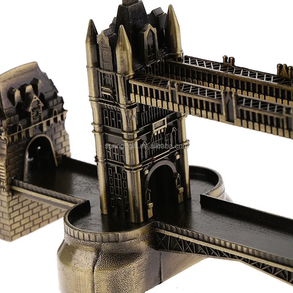 London Tower Bridge Statue - Retro Metal Building Model