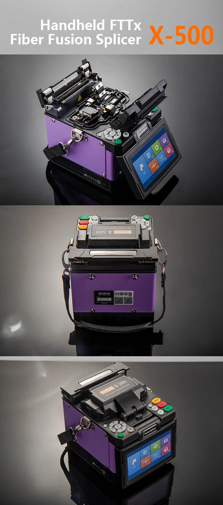 SHINHO Ruggedized FTTH Fiber Splicing Machine A3 with All Accessories