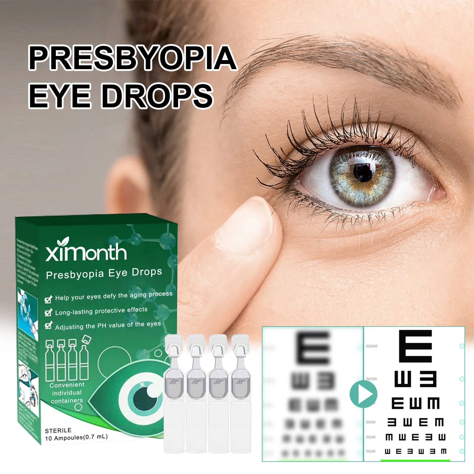 Hot Sterile Presbyopia Eye Drop Clear Vision Reduce Discomfort Fatigue ...