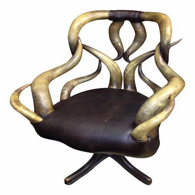 Buffalo Horn Chair With Ancient Design Handmade Natural Vikings Horn ...