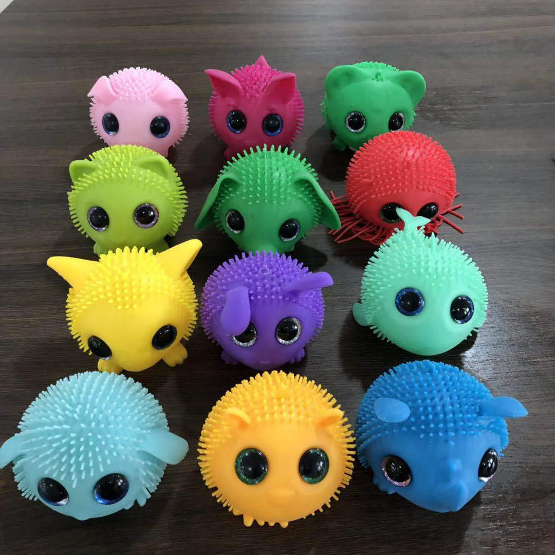 Factory Sale TPR Big Eyes Animal Puffer Ball Squeeze Toy for Kids ...