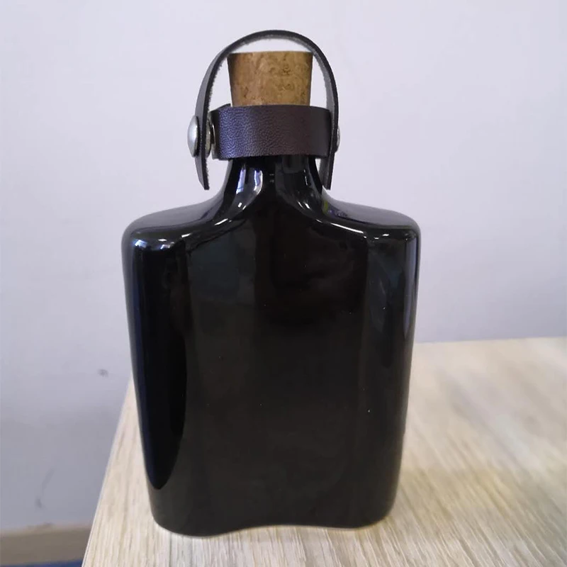 Retro Ceramic Hip Flask with Cork - Wholesale Available