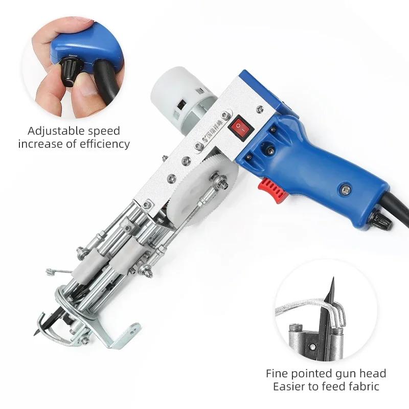 JP Electric Tufted Cloth Making 2in1 Hand Tufting Gun