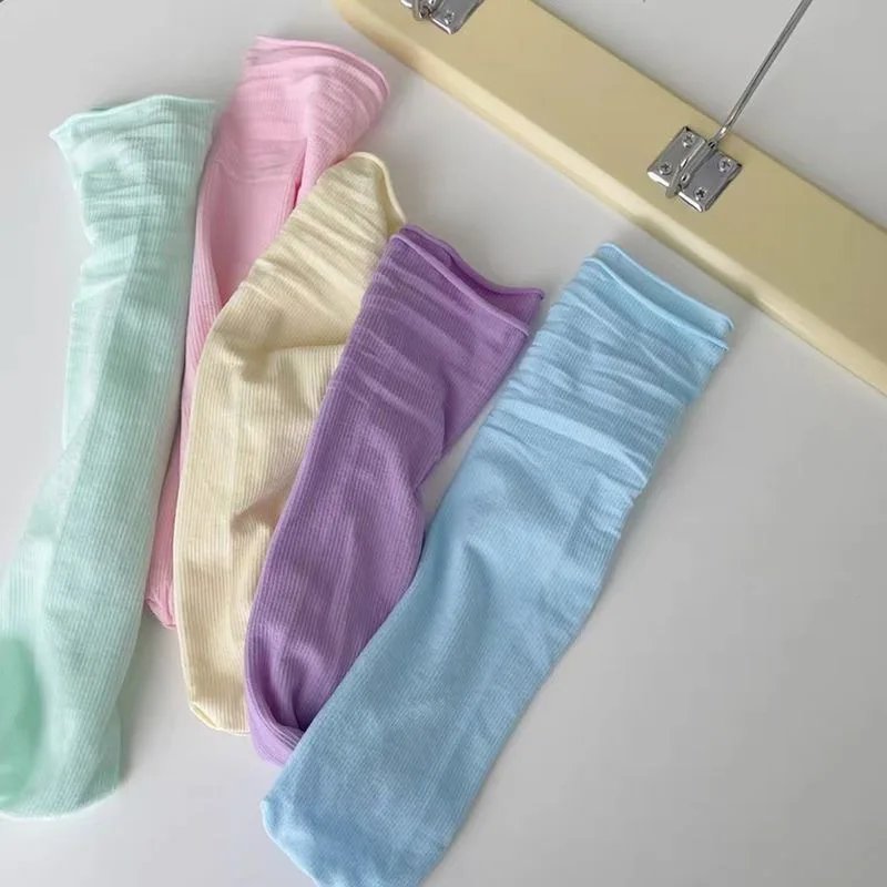 Thin Japanese Girls Candy Colour Mid-calf Socks For Women - Buy Candy ...