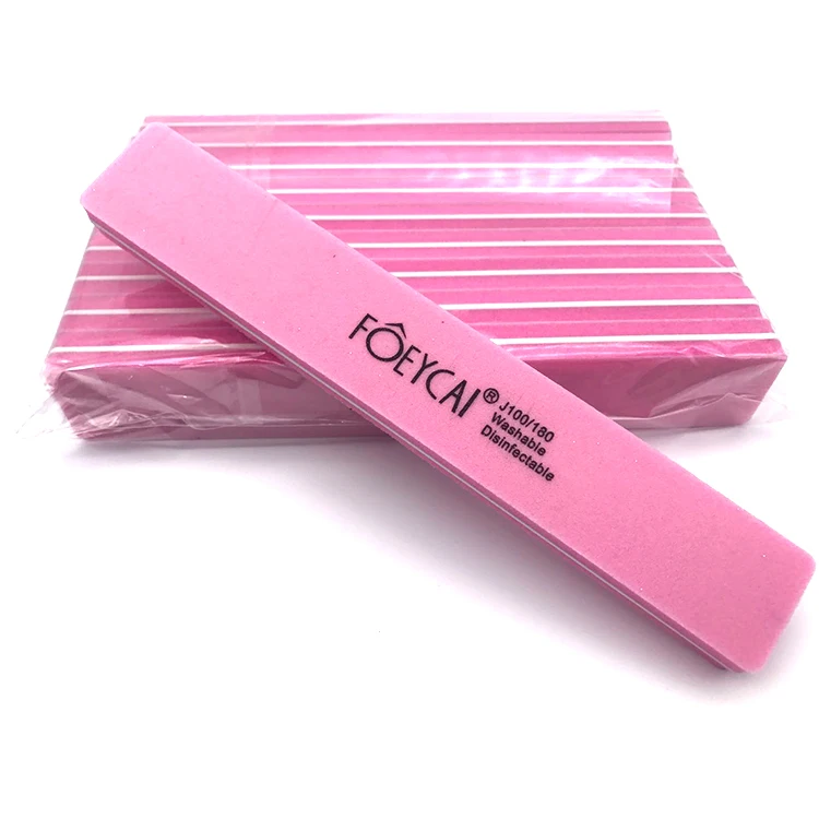 Single Use Manicure 100/180 Grit Square Pink Nail File - Buy Pink Nail ...