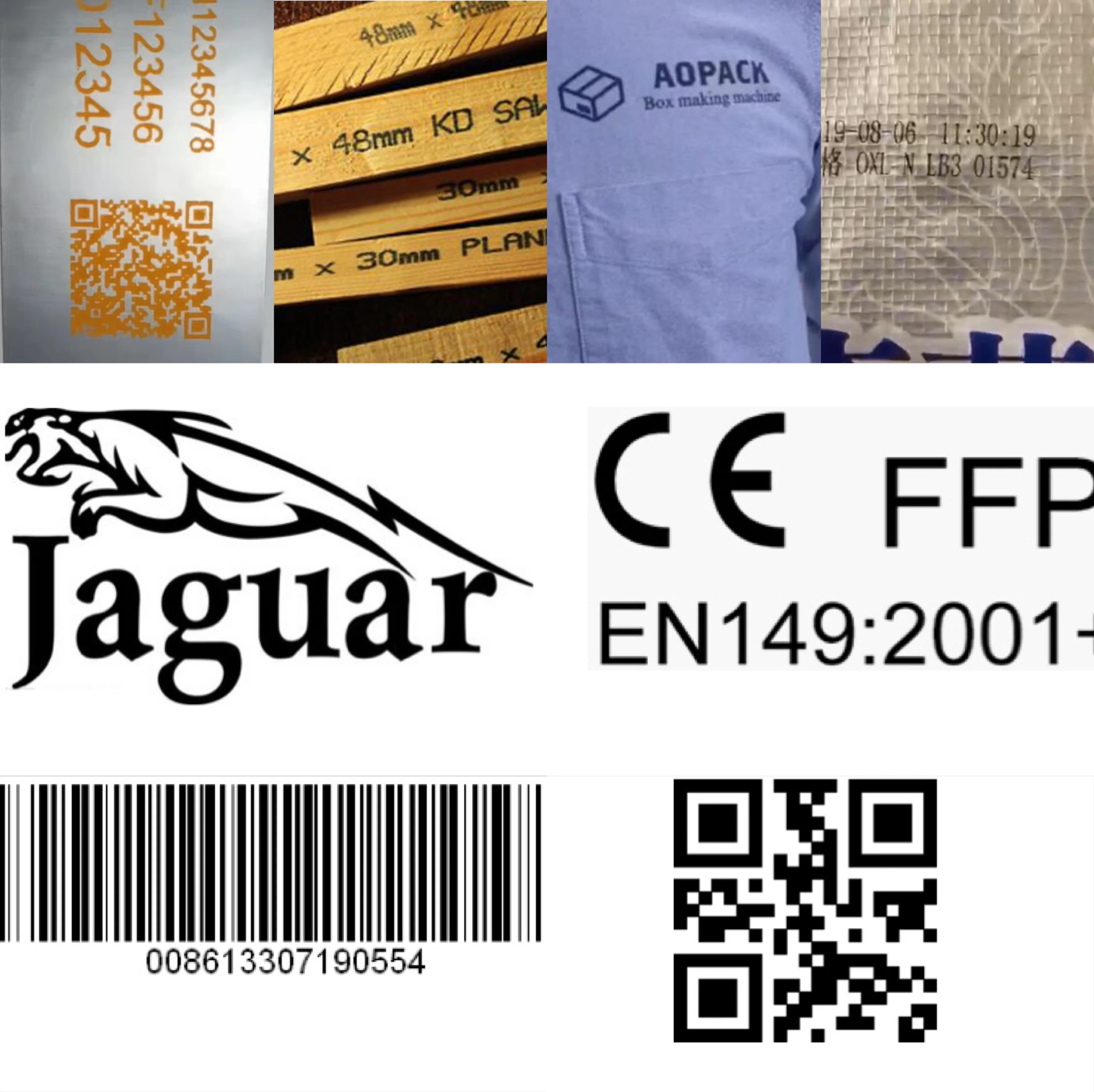 YAOMATEC Multilingual Handheld Inkjet Printer QR Code logo Date Serial ...