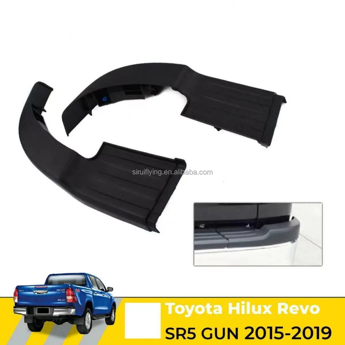 Car Rear Bumper Guard for Toyota Hilux Revo (2005-2016) - Durable ABS ...