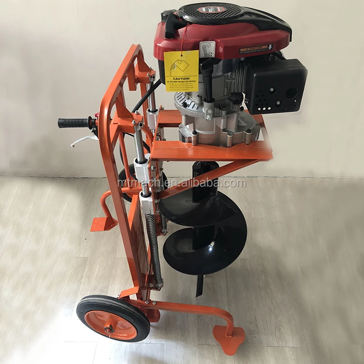 4 Stroke 196cc Gasoline Earth Auger With Hand Rack/trolley - Buy 196cc ...