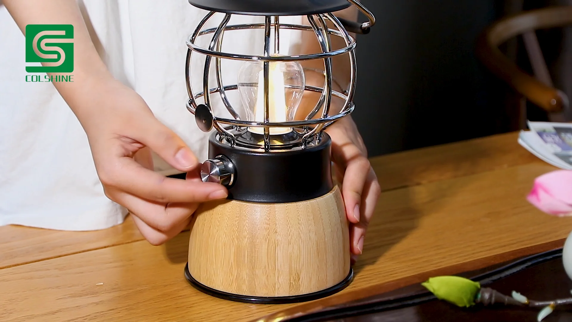 Retro Black Adventuridge Rechargeable Led Camping Lantern With Usb ...