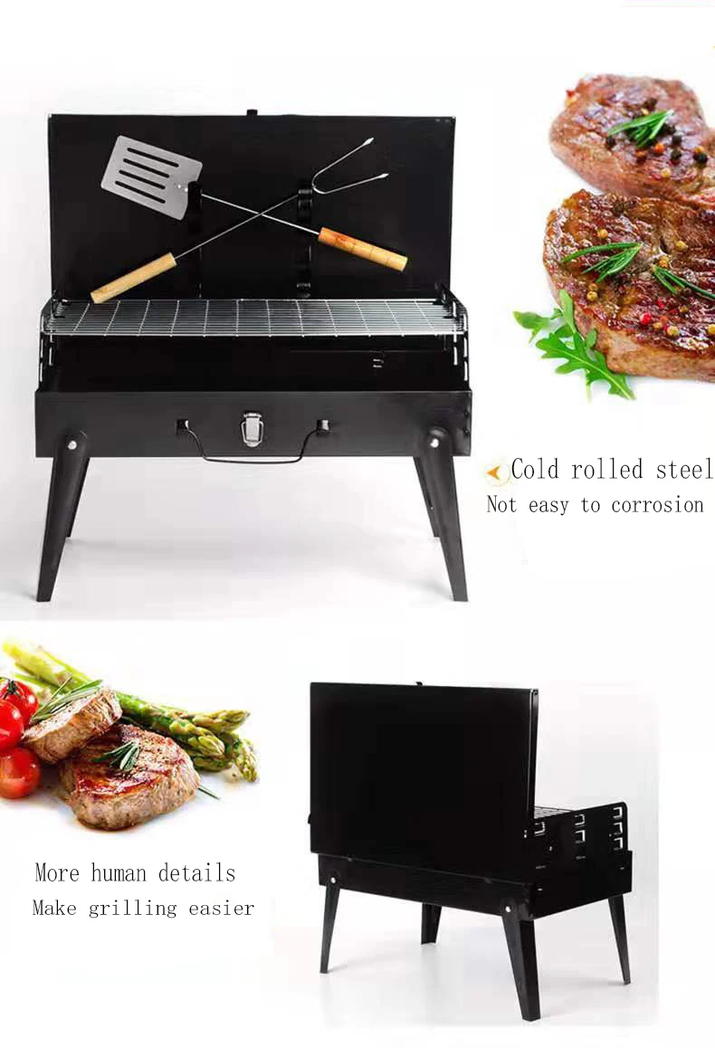 Newest Portable Kebab Grill Indoor And Outdoor Charcoal Florabest Bbq ...