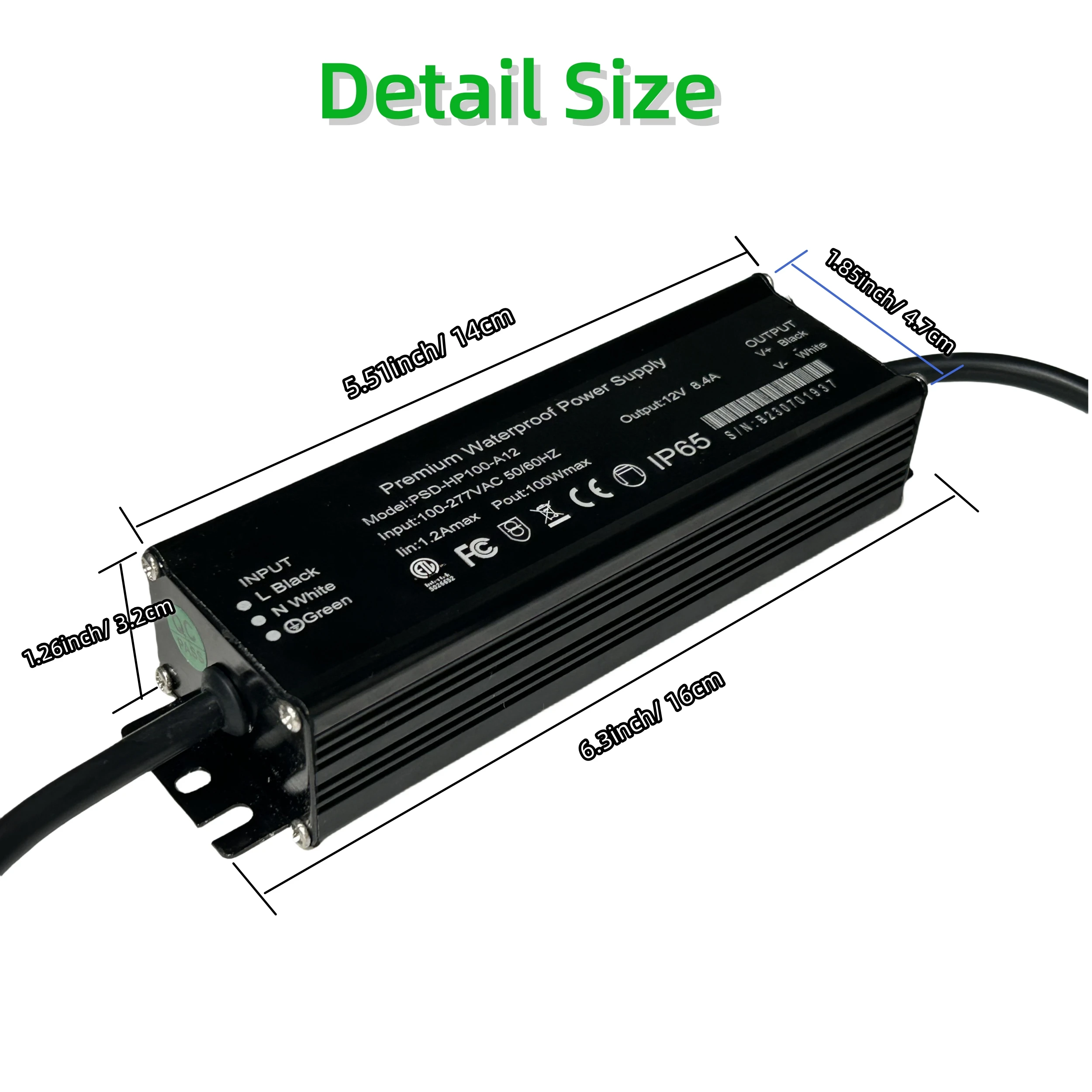 Etl Listed Led Driver Transformer Adapter 60w 12v Dc 5a 100-277v Ac To 12v Dc Low Voltage Output ...