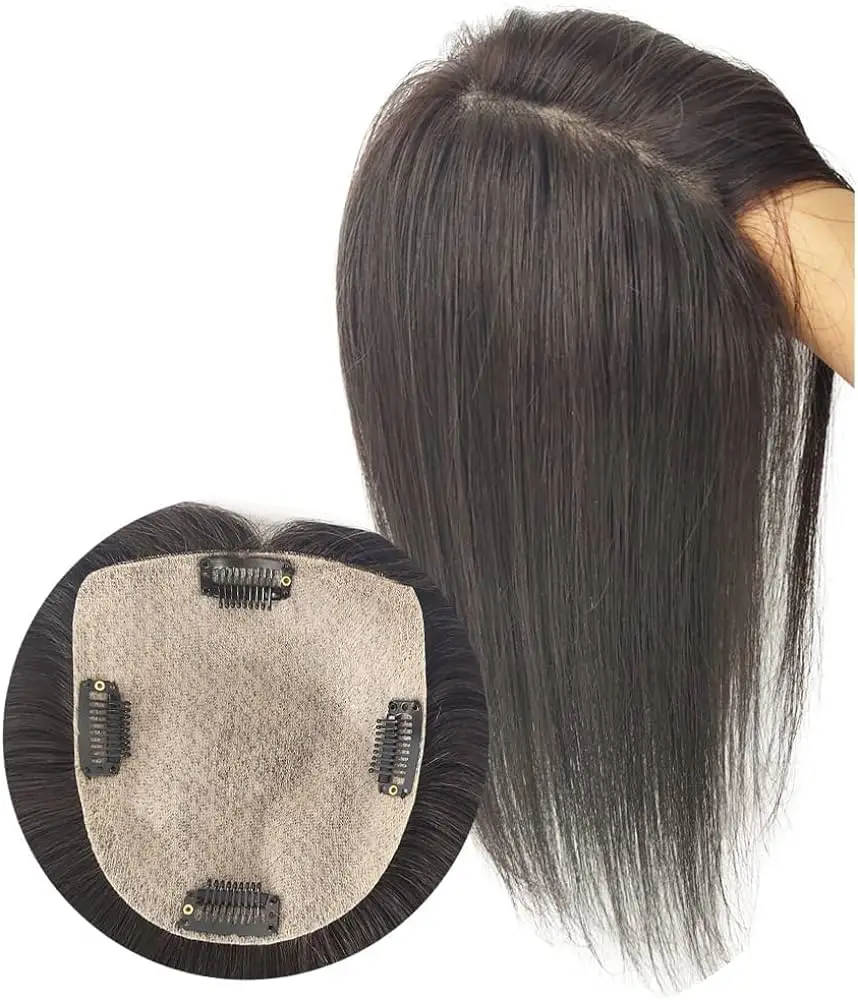 Isamira Silk Skin Base Realistic Scalp Human Hair Injected Women Topper ...