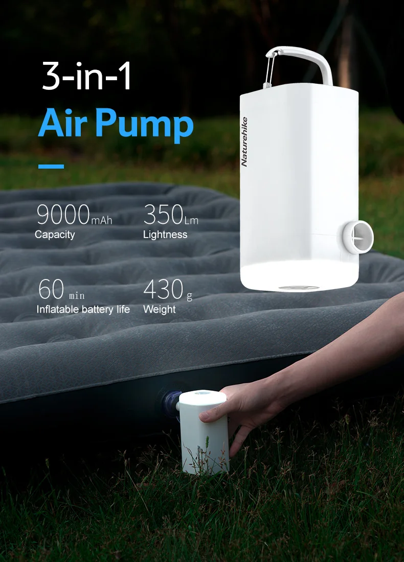 Naturehike Portable Air Pump - Inflate Your Camping Mattress
