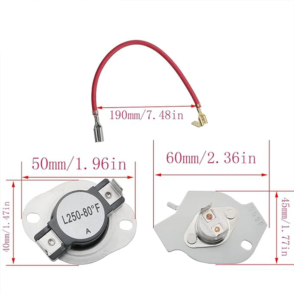 279816 Dryer Thermostat Thermal Cut-Off Kit Replacement for 3399848 ...