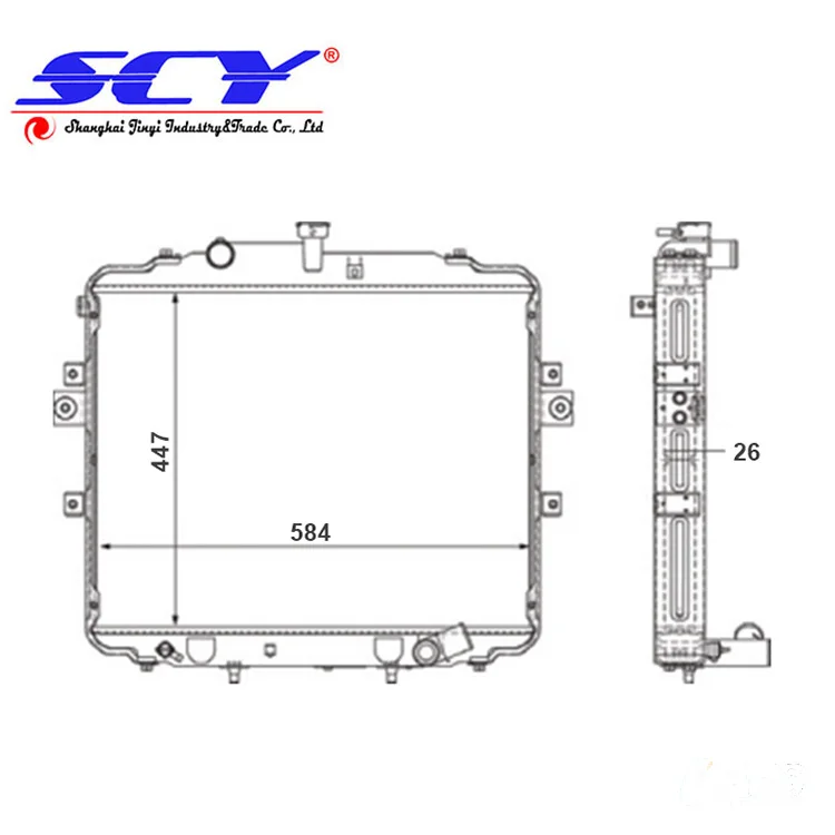 Radiador Adecuado Para Hyundai 253104f400 25310-4f400 - Buy Radiador ...