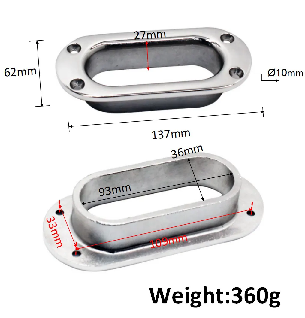 Marine Hardware Stainless Steel 316 Boat And Yacht Oval Hawse Pipe ...