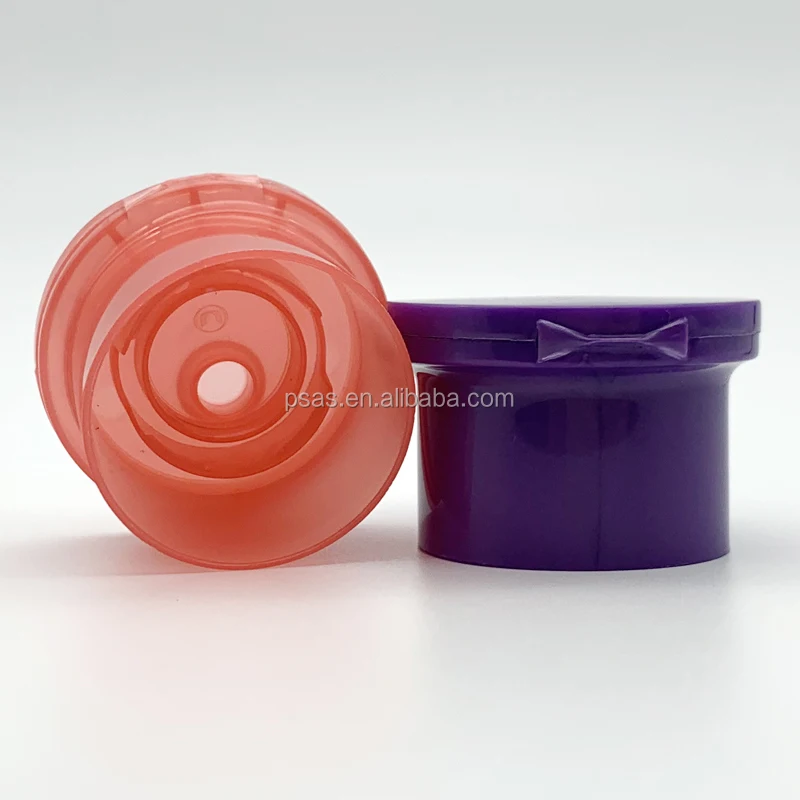28/410 Purple Pink Mushroom Shaped Plastic Smooth Flip Top Cap Shampoo ...