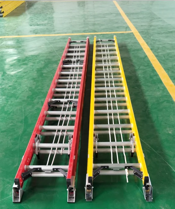 12m Fiberglass Extension Ladder with Handrail - JIATAI