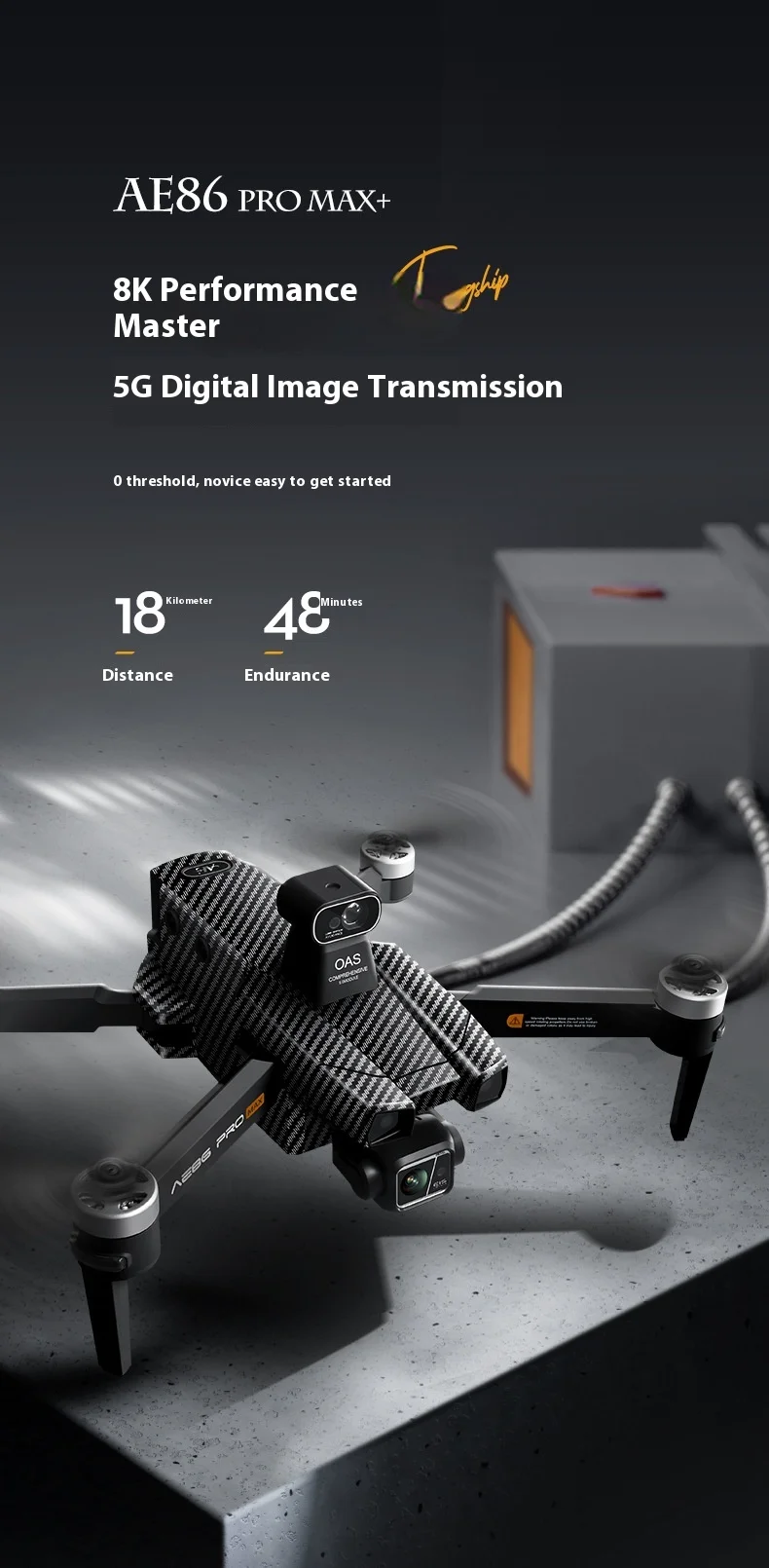 AE86 PRO MAX Plus Screen Remote Helicopter GPS FPV Drone