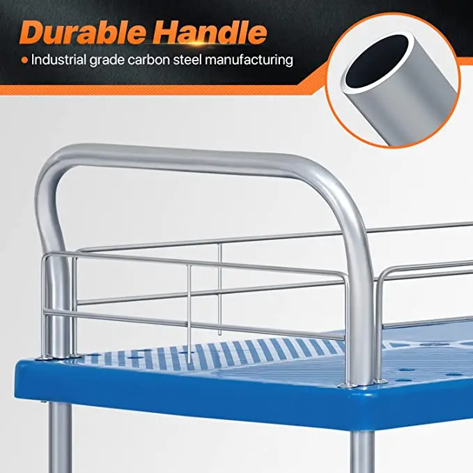 2 Tier Heavy Duty Utility Cart - 300kg Load Capacity