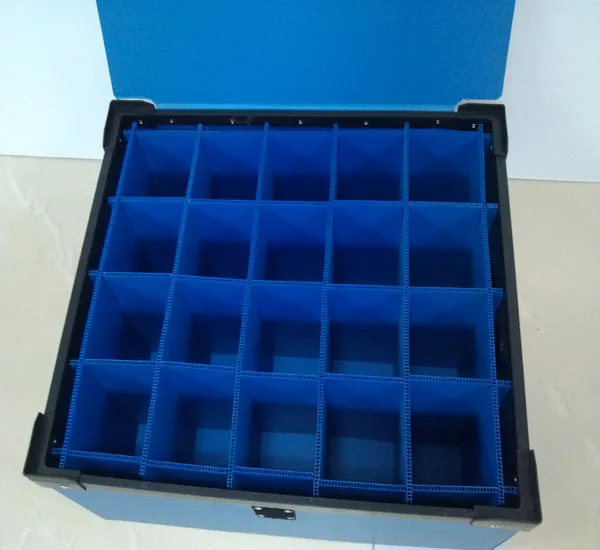Corrugated Plastic Box with Dividers for Glass - BOT-C201