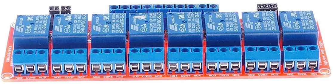 8 Channel Relay Module with Optocoupler Isolation Support