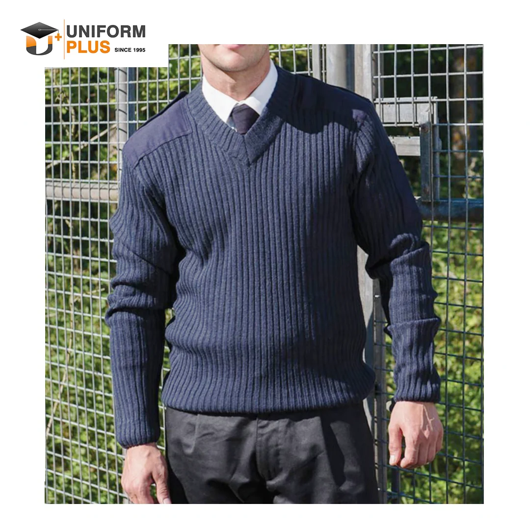 Customized Logo Navy Blue Black Pullover Winter Security Guard Uniform ...