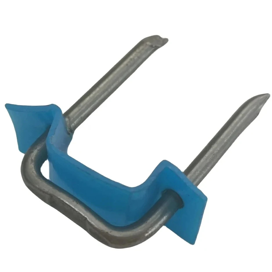 1/2" Carbon Steel Nail Safety Insulated Metal Staple With Sharp Tip ...