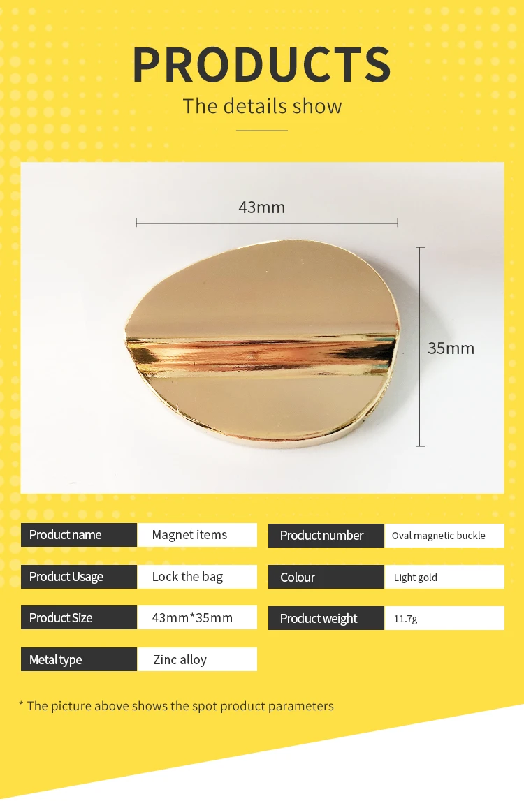 Metal Fittings Magnetic Lock for Handbags Magnetic Clasp Custom ...