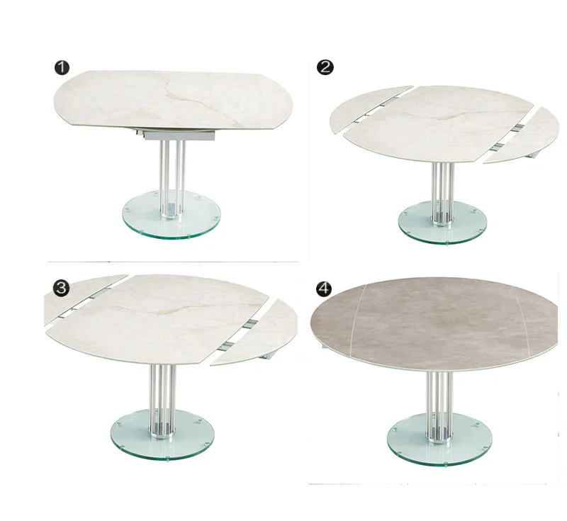 Round Revolving Dining Table Swivel With Italian Luxury Imported ...