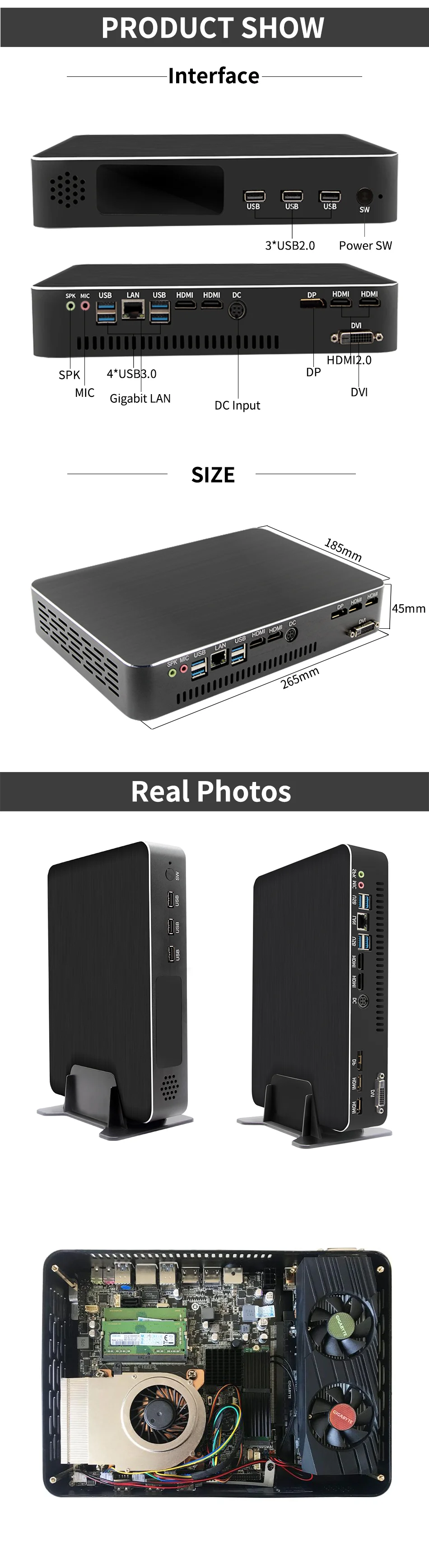 Super Gamer I9 9900 Desktop Gaming Computer Mini Pc Win10 Gtx 1650 4g ...