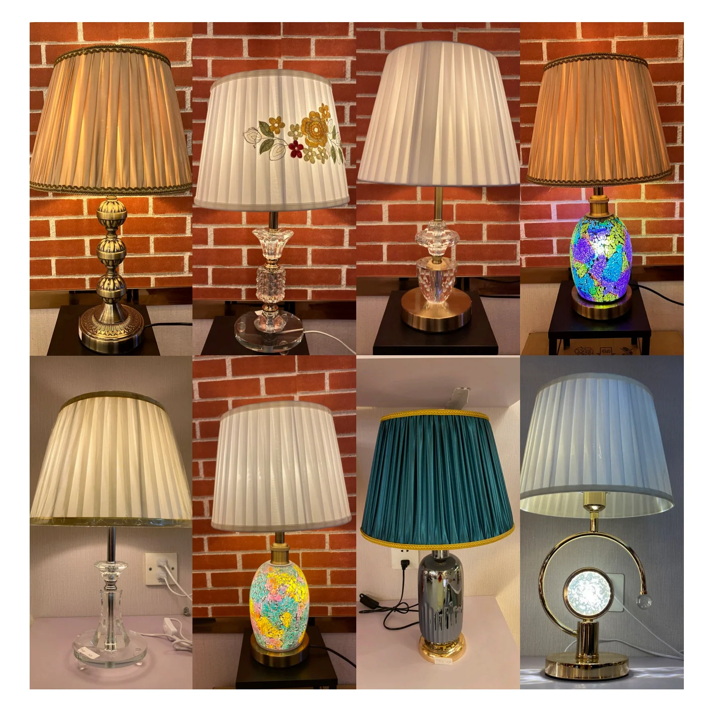 Decor Touch Modern Bedside Table Portable Led Lamp Glass Body With ...