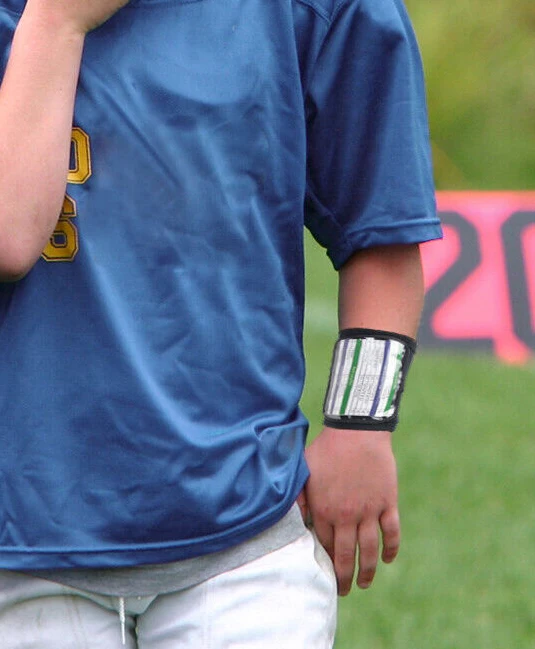 Adult Quarterback Gear - Triple Playcard Wristband Playbook