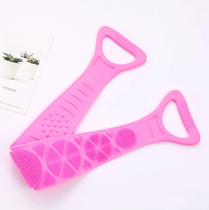 Silicone Back Scrubber for Shower - Long Handle & Exfoliating