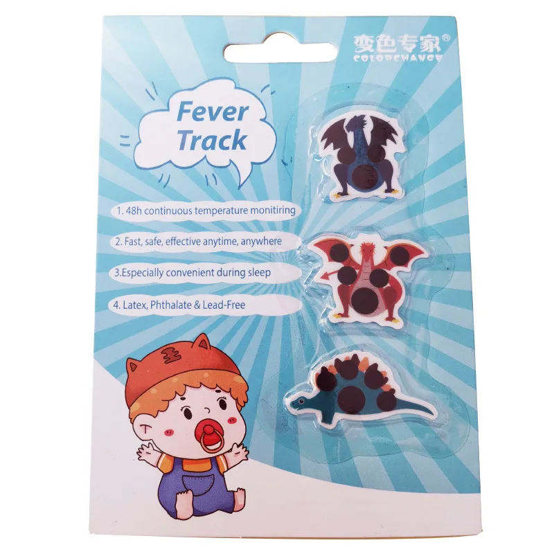 Blister Packaging Cartoon Forehead Temperature Sticker Baby Lcd ...