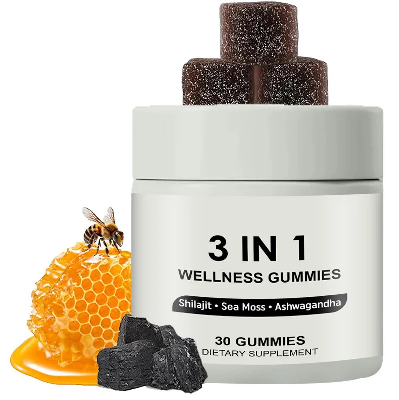 Wellness Gummies 3-in-1 with Shilajit and Seaweed for Adults