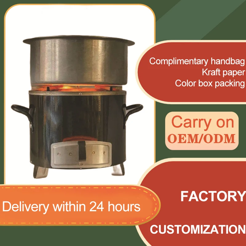 Stainless Steel Smokeless Wood Stove for Outdoor Camping