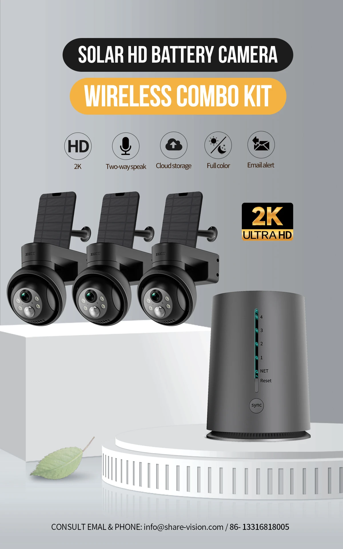 NVR Outdoor Waterproof Low Power Consumption Solar Security Camera with ...